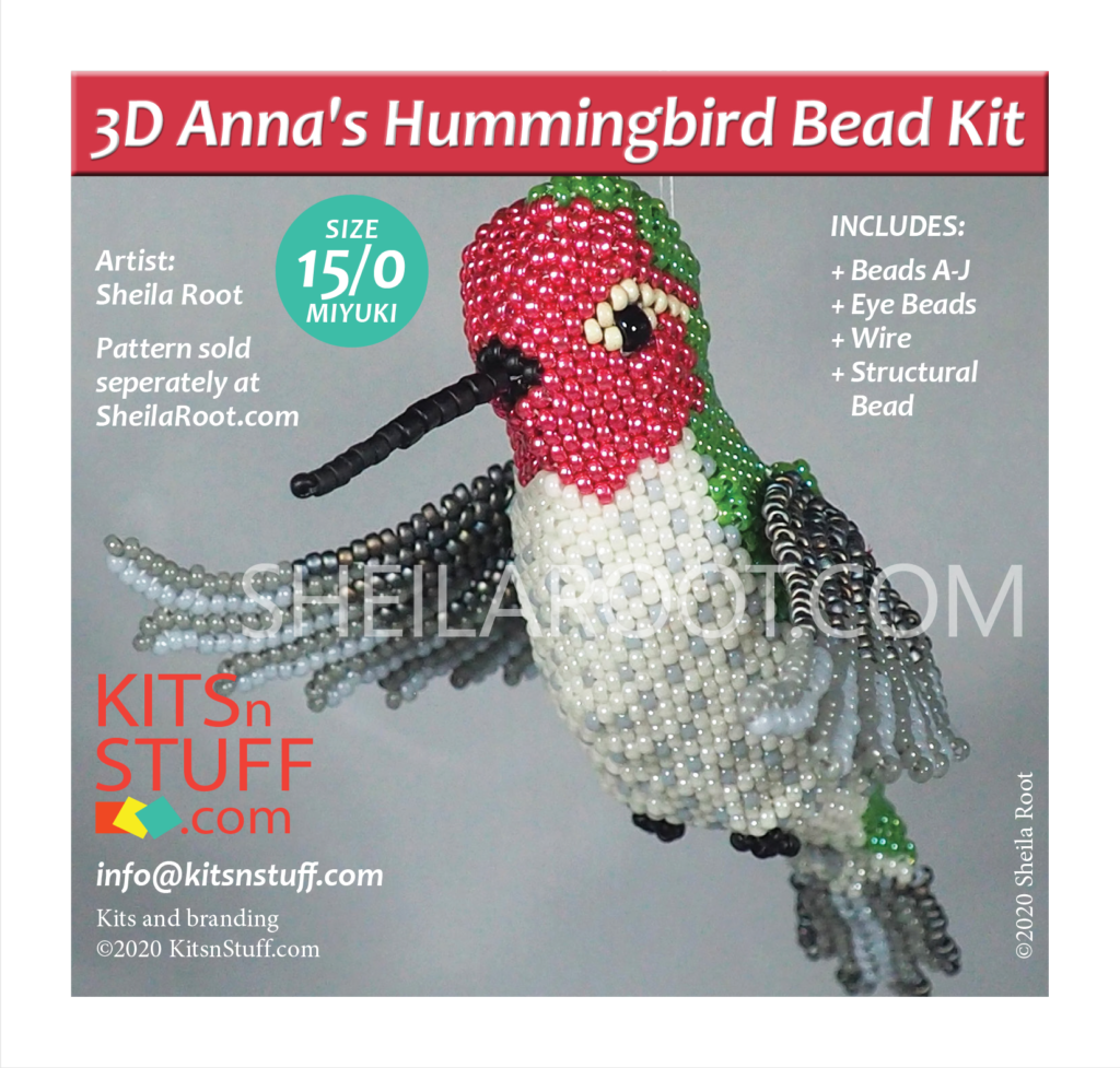 HummingbirdAnna’s15/0 & 11/0 Bead Kits – KitsnStuff.com