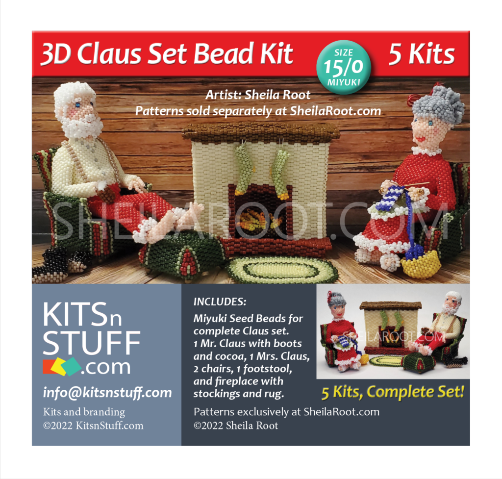 Claus FamilySet or Individual15/0 Bead Kits – KitsnStuff.com