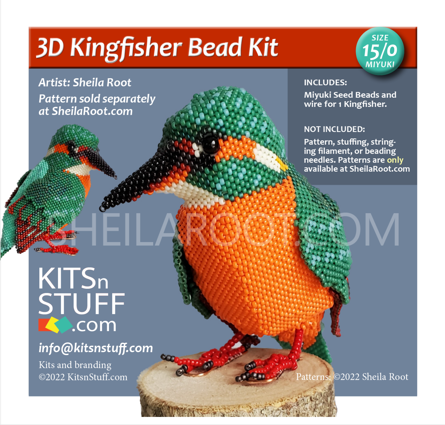 Kingfisher 15/0 Bead Kit – KitsnStuff.com